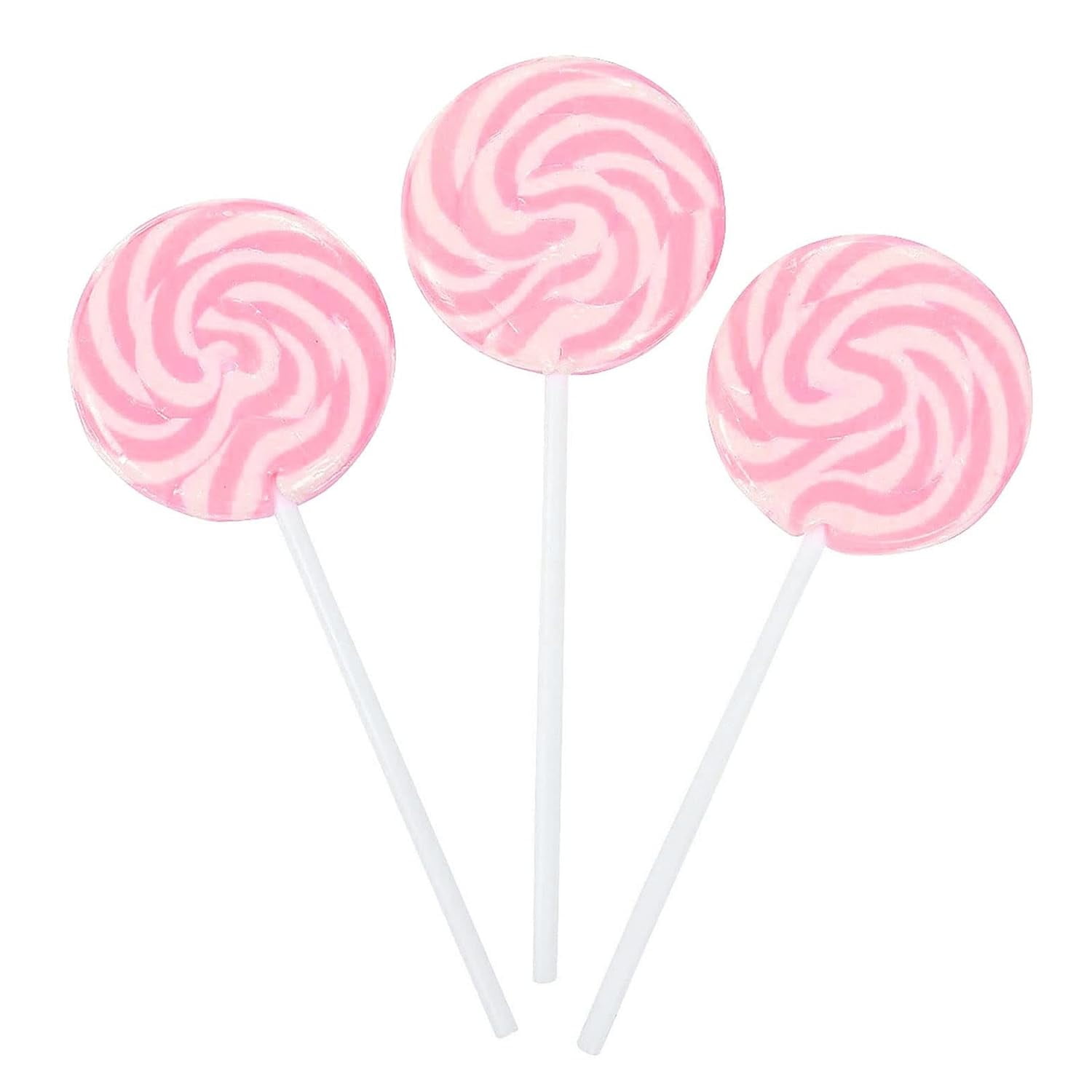 PINK SWIRL LOLLIPOPS - DMF15 24 CANDY SUCKERS INDIVIDUALLY WRAPPED ...