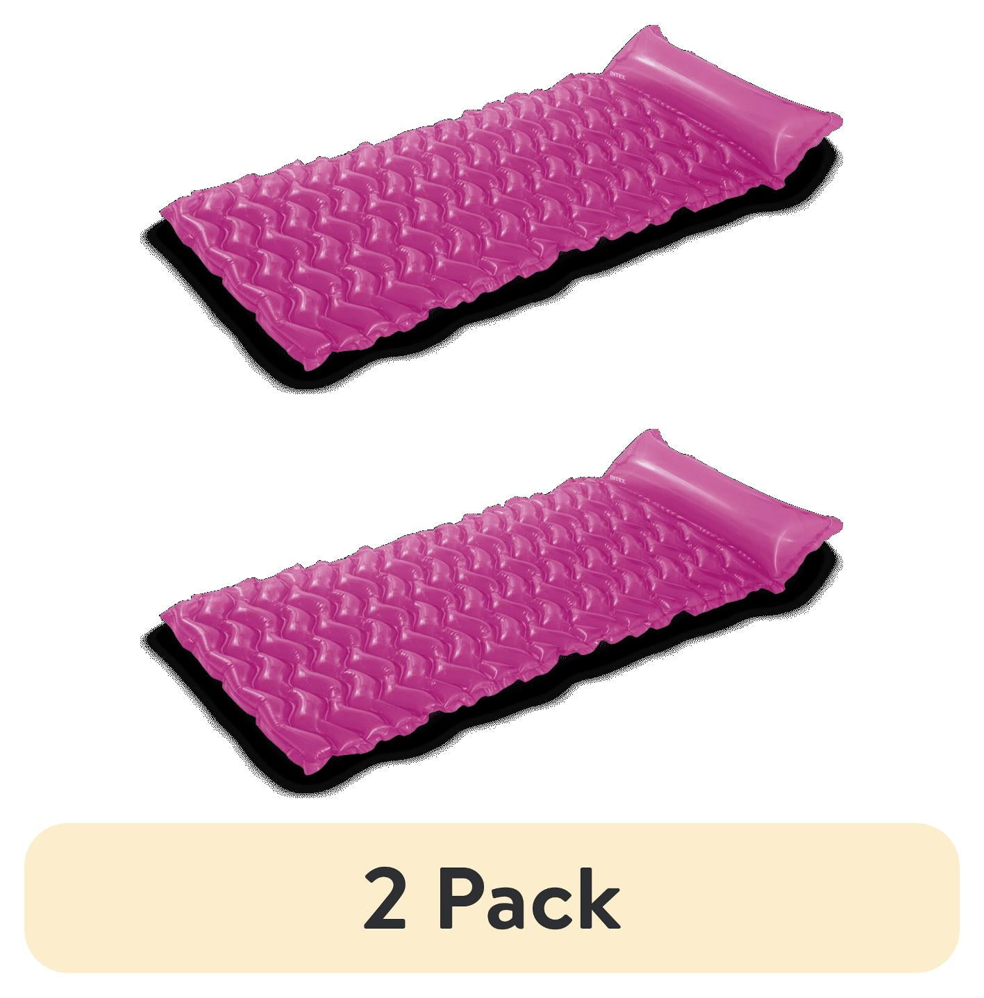 (2 pack) Intex Inflatable Pink Tote-N-Float Wave Mat, 90" x 34 ...