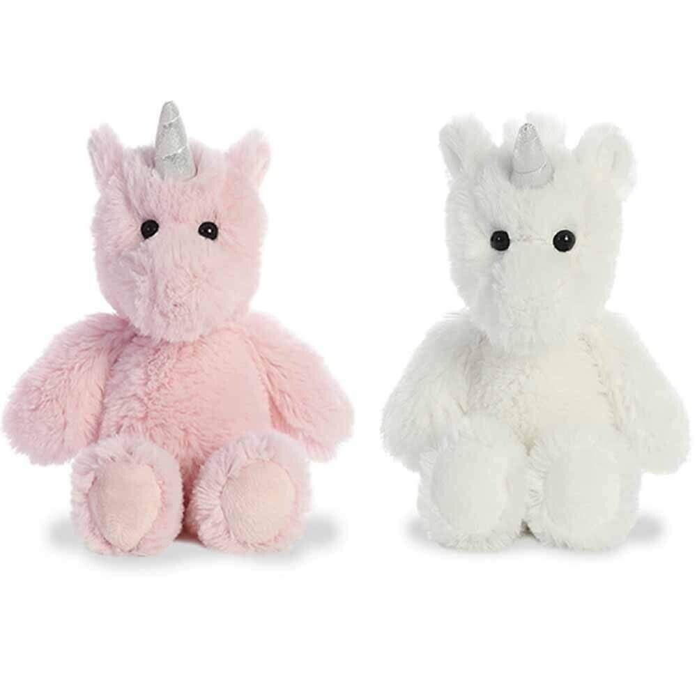 PINK & WHITE UNICORN Cuddly Friends 8" Stuffed Animal Plush by Aurora ...