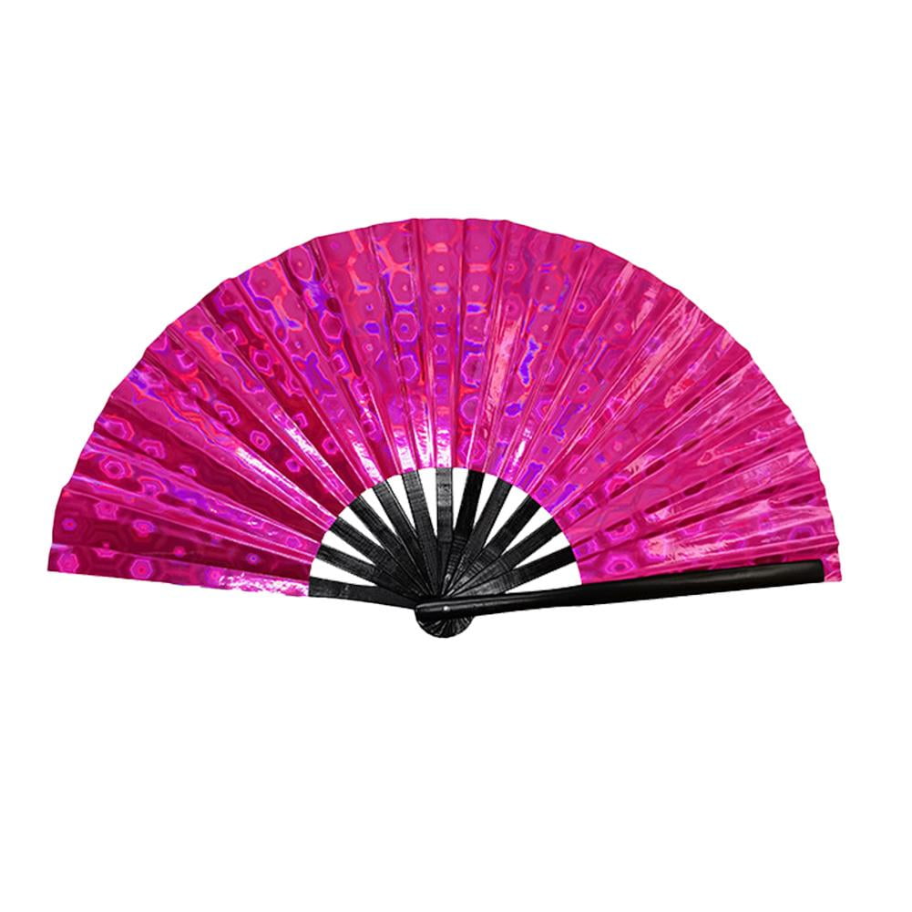 PINKMAUG Foldable Line Dance Hand Fan, Popping Sound Fan for Performers ...