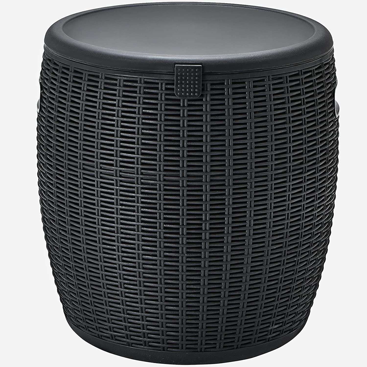 PINKYA 9.5 Gallon Ice Cooler, Wicker Round Ice Chest, Outdoor Beer Wine ...