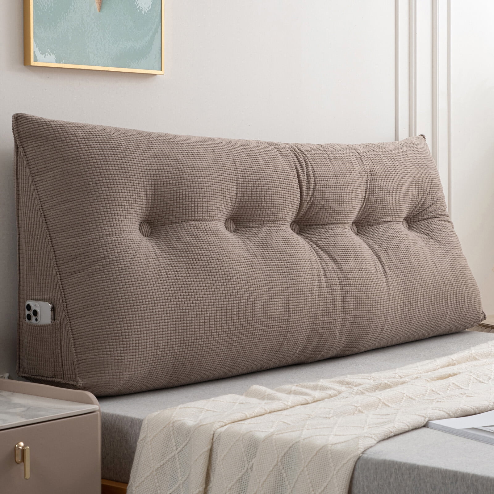 PINKYA Headboard Pillow Twin (39*20 in) , Wall Backrest Wedge Pillow ...