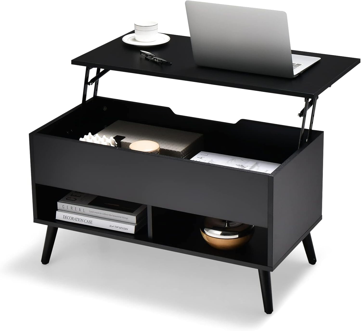 PINKYA Lift Top Coffee Table, Modern Cocktail Table w/Hidden ...