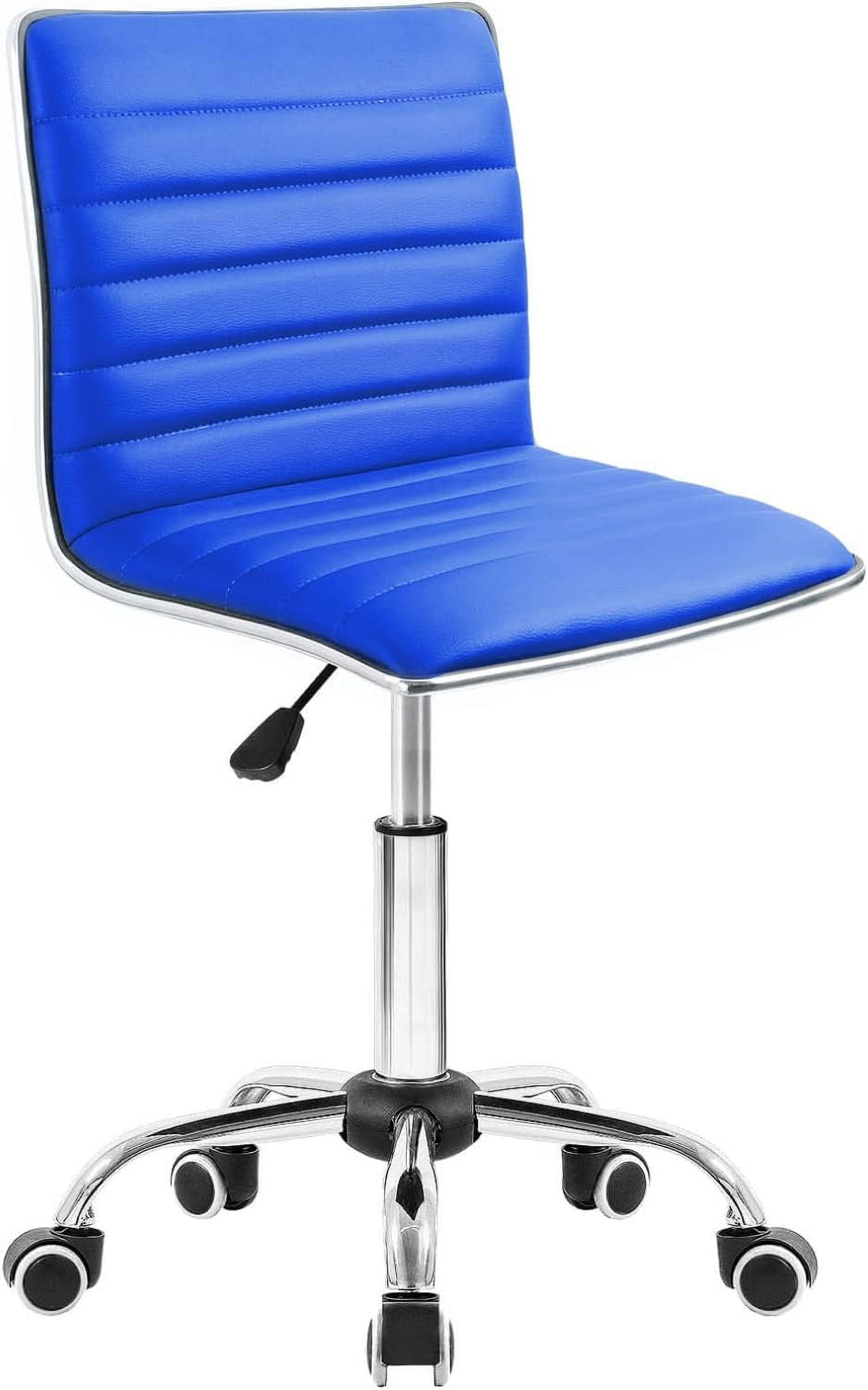 PINKYA Modern Adjustable Low Back Armless Ribbed Task Chair Office ...