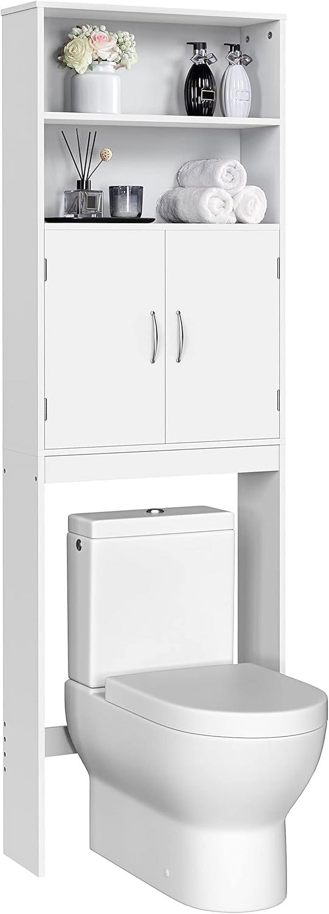 PINKYA Over The Toilet Storage, Taller Bathroom Organizer Space-Saving ...