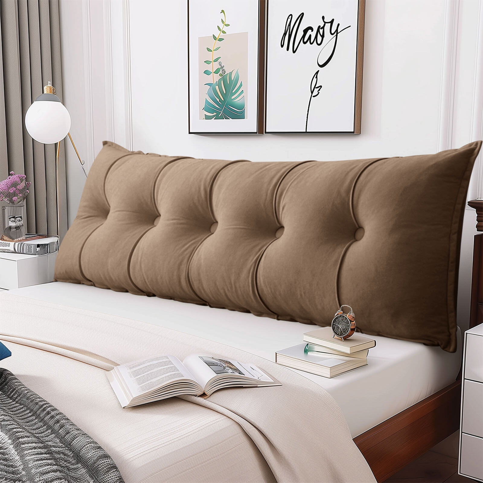 PINKYA Wedge Pillow Headboard Triangle Back Support Reading Pillow ...