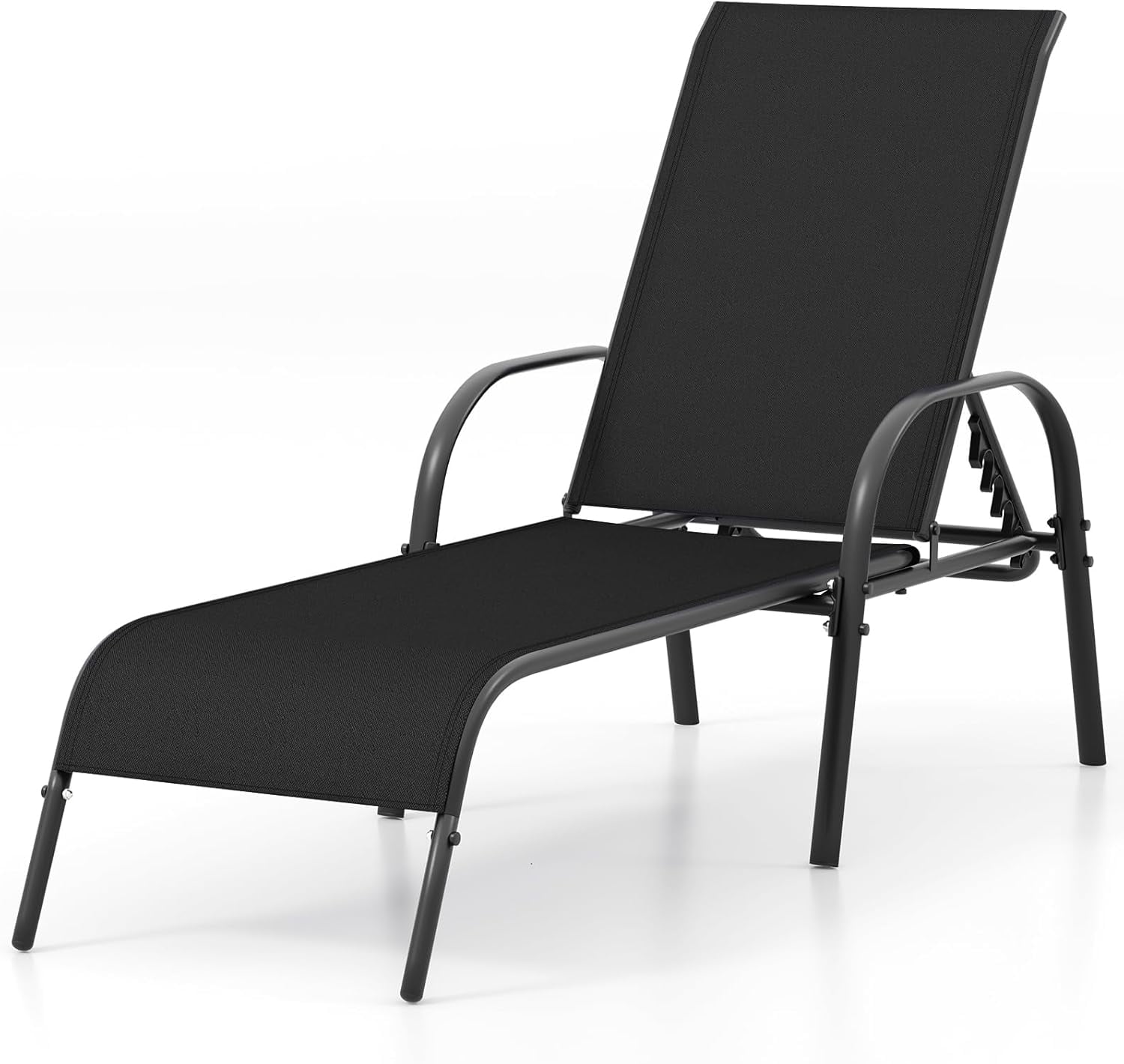 PINKYAPatio Lounge Chair, Outdoor Folding Chaise Lounge with Adjustable ...