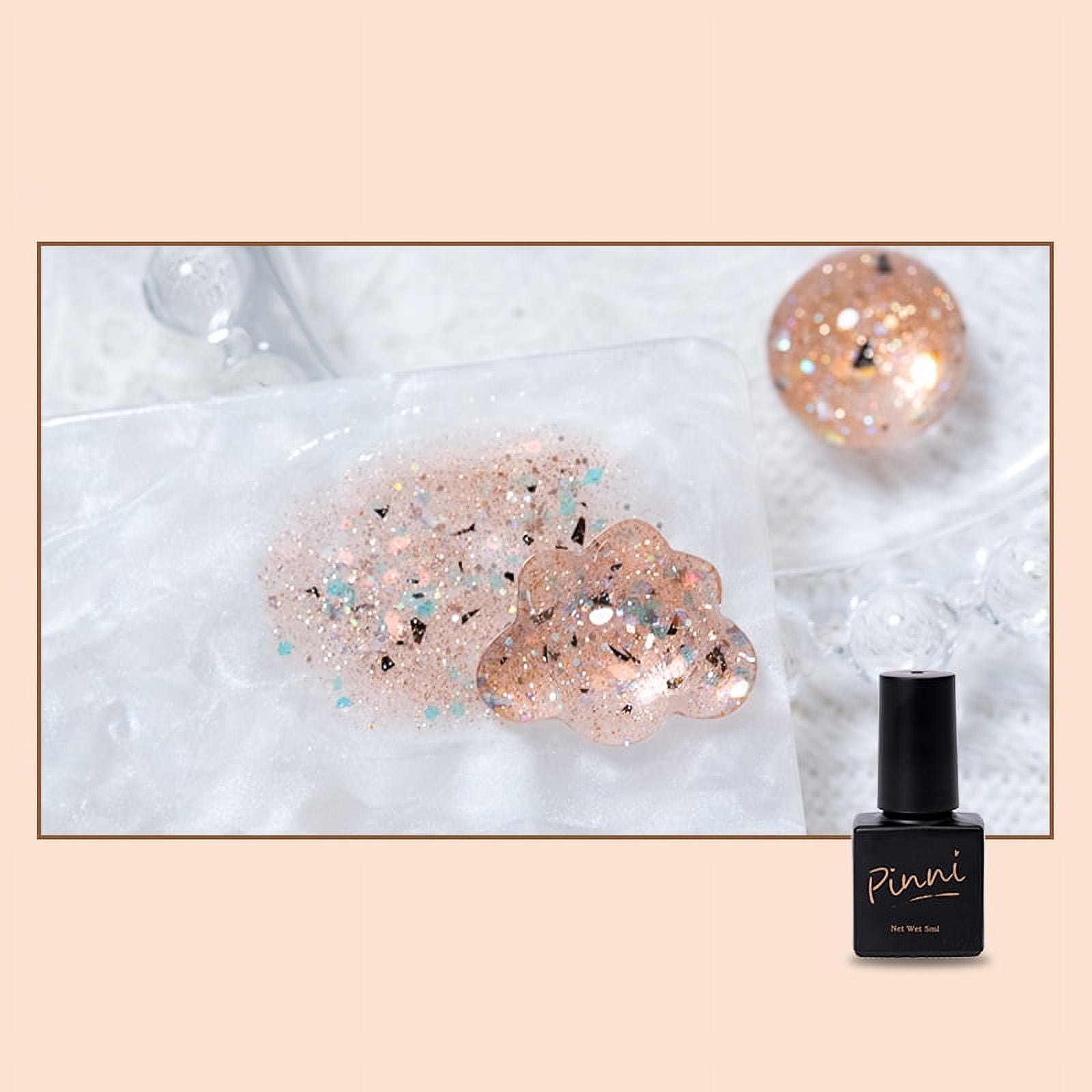 PINNI Bronze Egg Shell Gel Nail Polish Kit, Speckled Nail Polish Gel ...