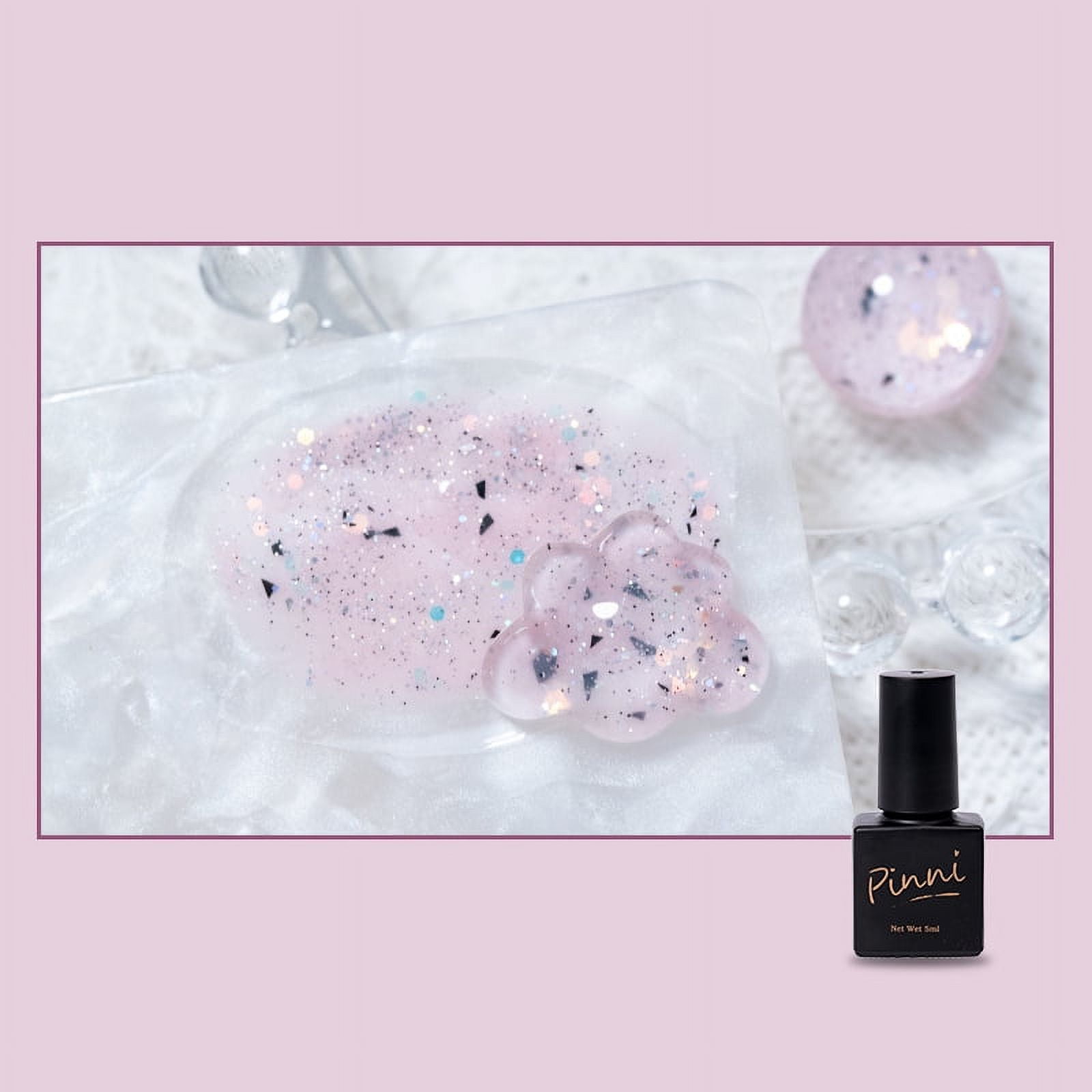 PINNI Pink Egg Shell Gel Nail Polish Kit, Speckled Nail Polish Gel Nail ...