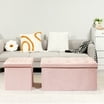 "PINPLUS 31.5"" Pink Velvet Ottoman, Storage Bench, Collapsible Toy ...