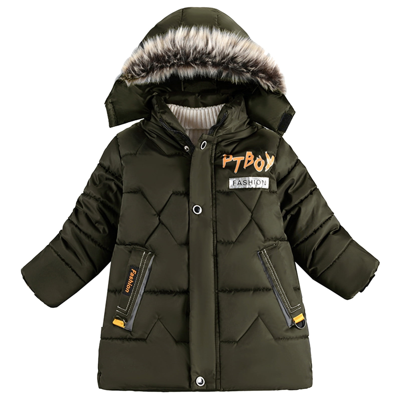 PINQI Boys Dress Coats Children Winter Jacket Coat Hooded Coat Fashion Kids Warm Clothes Jacket ...
