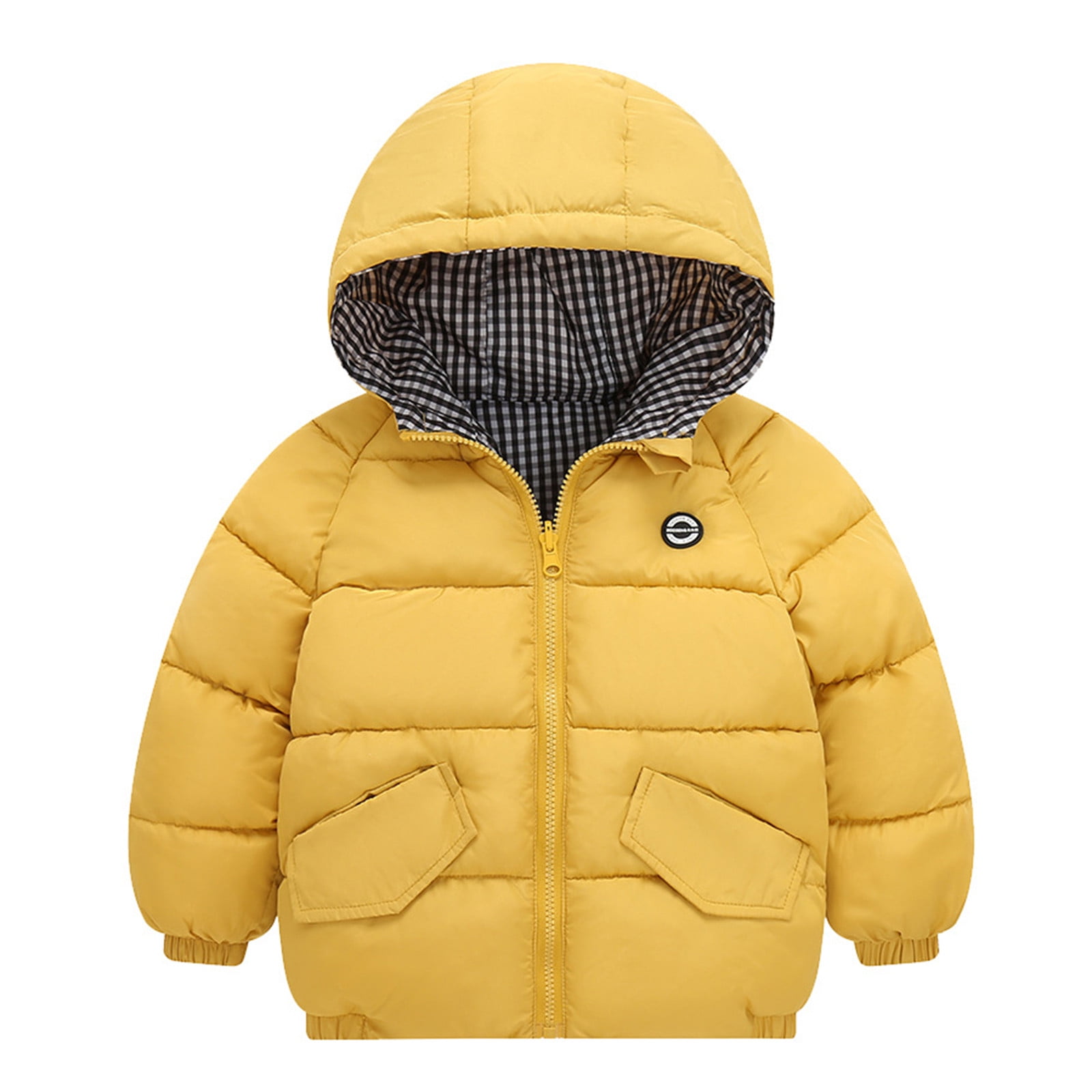 PINQI Boys Warm Outerwear Toddler Kids Baby Boys Girls Winter Warm Jacket Outerwear Plaid Coats ...