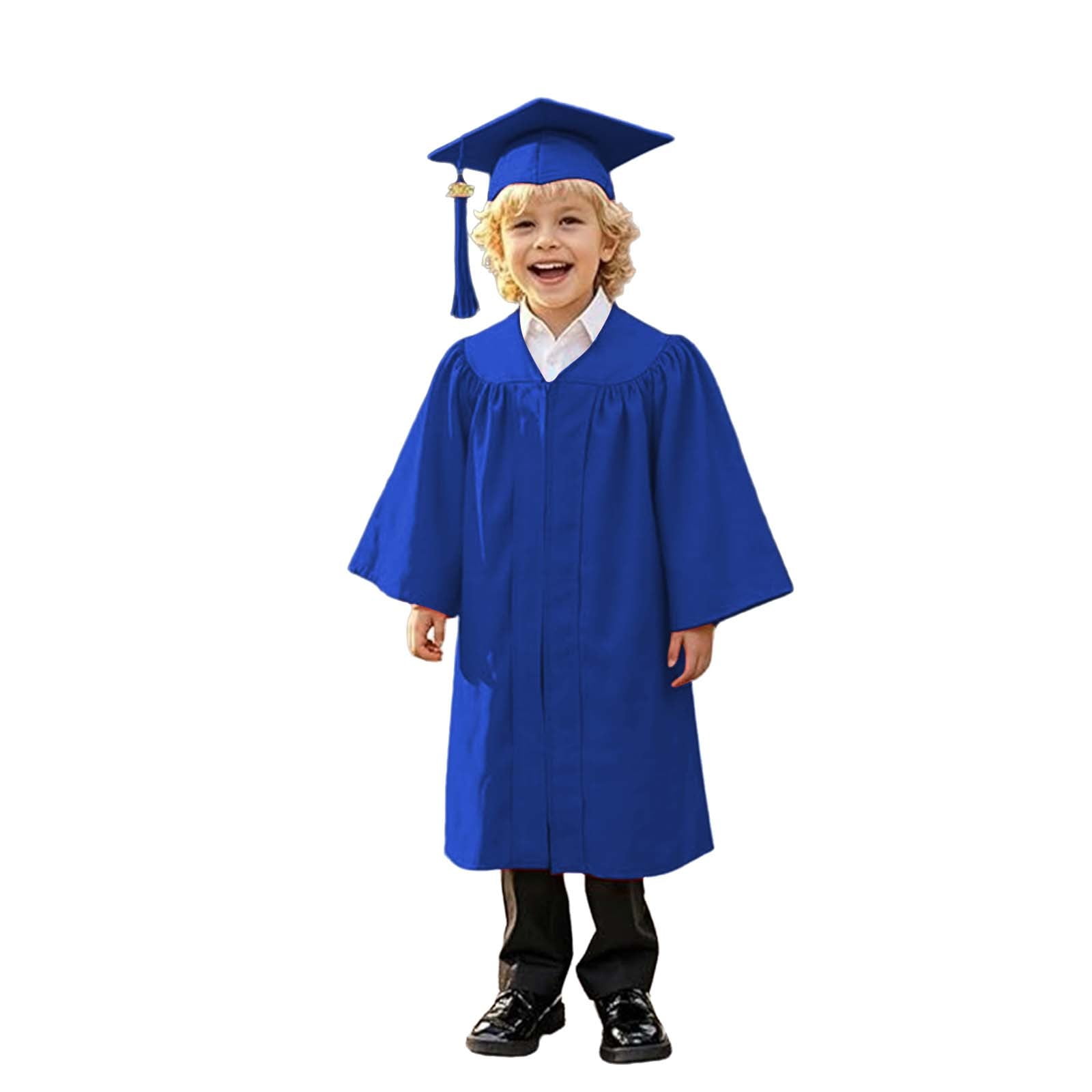 PINQI Child Toga Graduation Gown Set Kids Kindergarten and Caps School ...