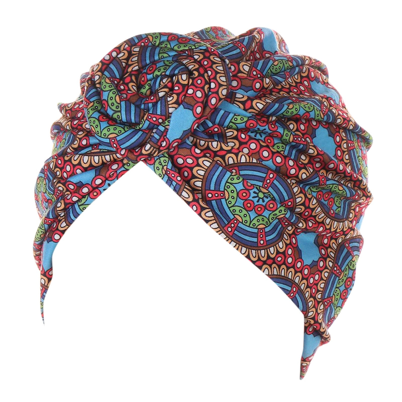 PINQI Female Stretch Headwrap Women Ethnic Boho Floral Hair Cover Wrap ...