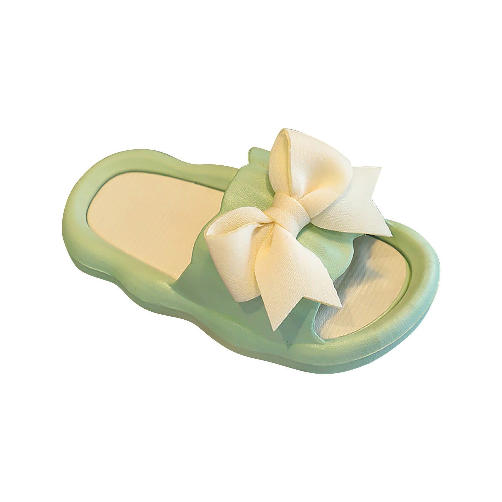 PINQI Girls Bow Slippers Cute Flip Flops Summer Cushion Thick Sole ...