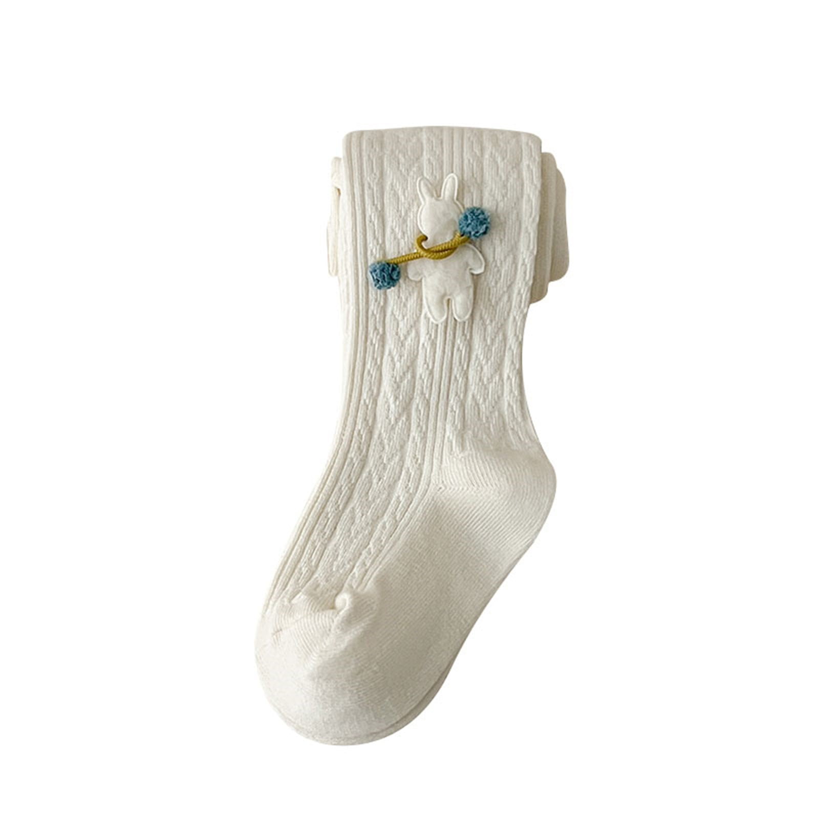 PINQI Girls Easter Bunny Socks Adorable Cotton Rabbit Patterned Socks ...