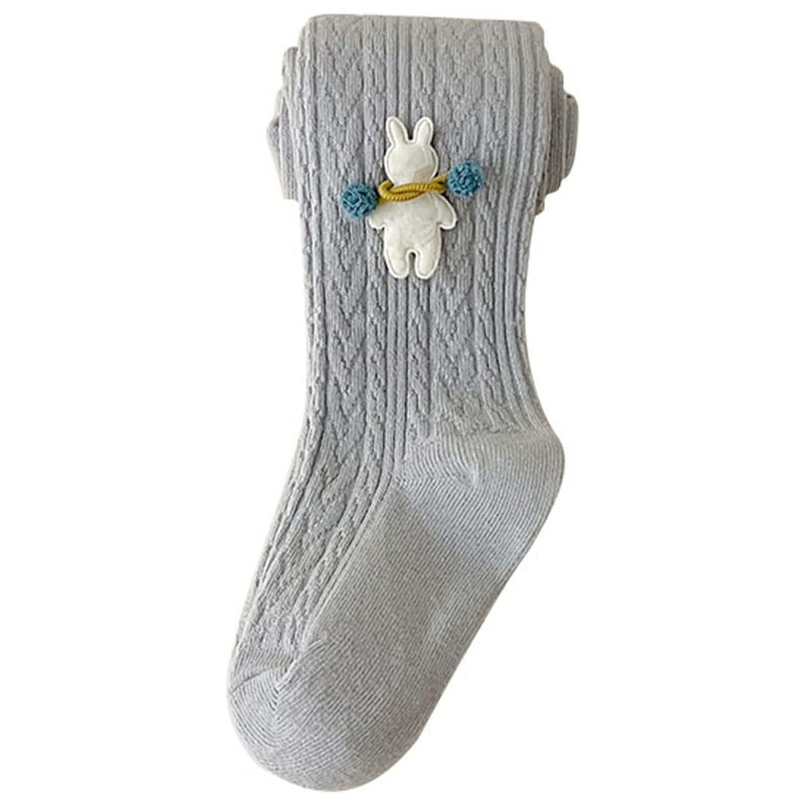 PINQI Girls Easter Bunny Socks Adorable Cotton Rabbit Patterned Socks ...