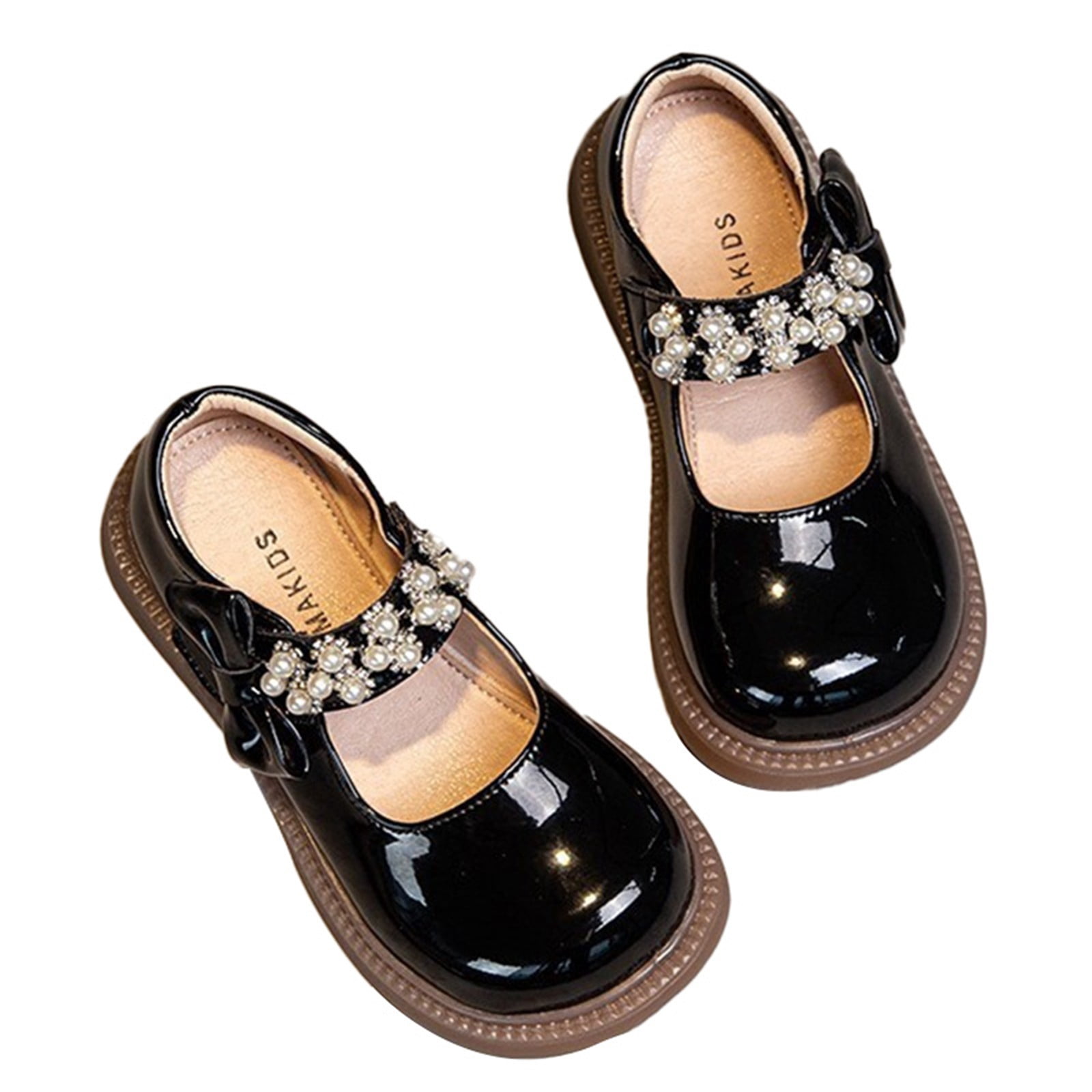 PINQI Girls Mary Jane Shoes Ballerina Flats Low Heels for School Party ...