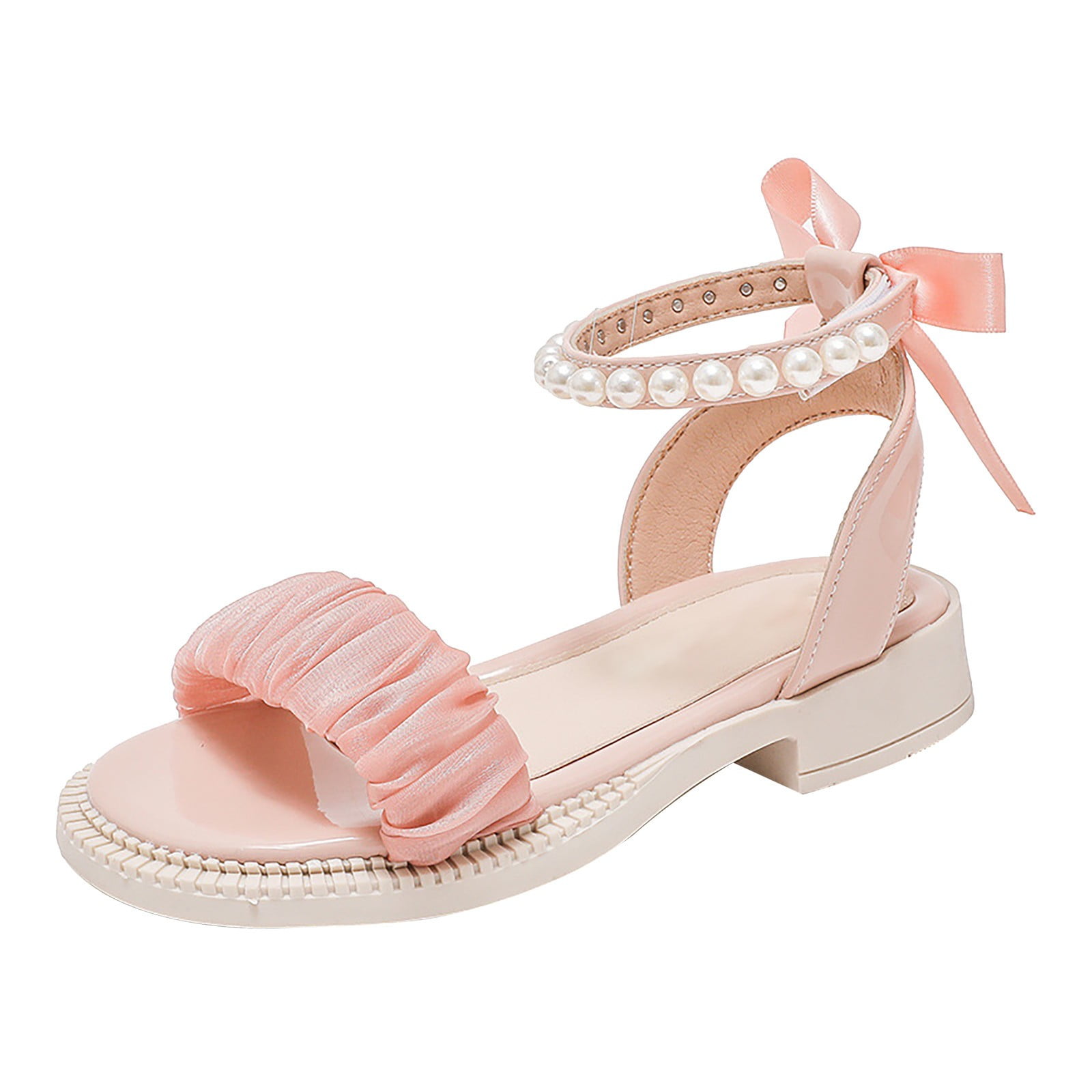 PINQI Girls Sandals Kids Open Toe Ankle Strap Dress Shoes for Wedding ...