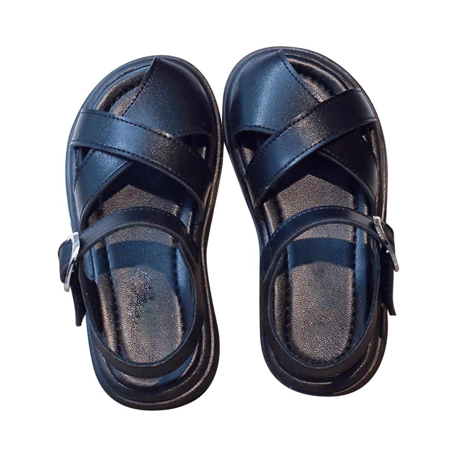 PINQI Half Open Toe Girls Sandals Princess Lightweight Breathable Non-Slip Flats Kids 2025 ...