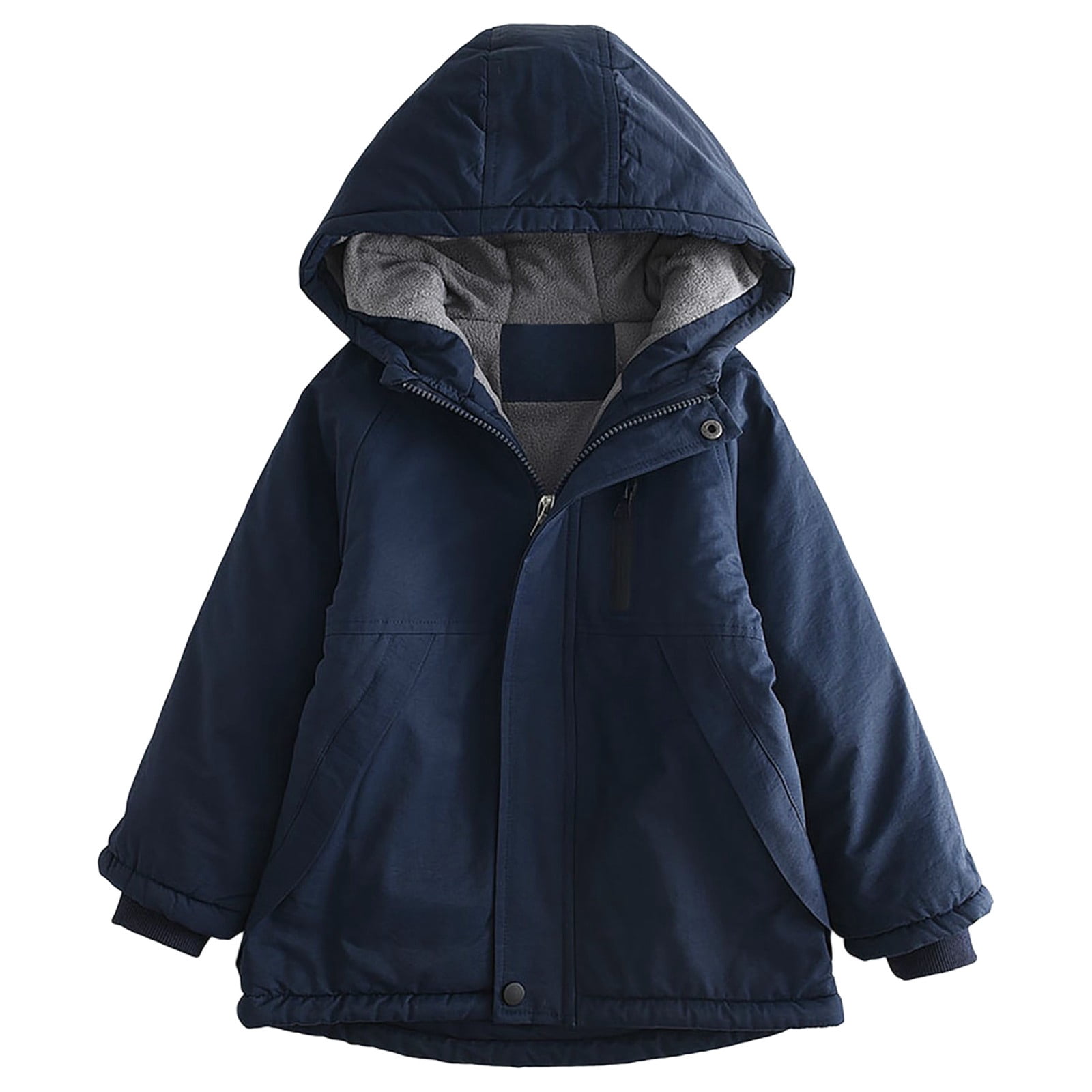 PINQI Kids Boys Zipper Trim Boy's Padded Jacket with Thickened Hooded ...