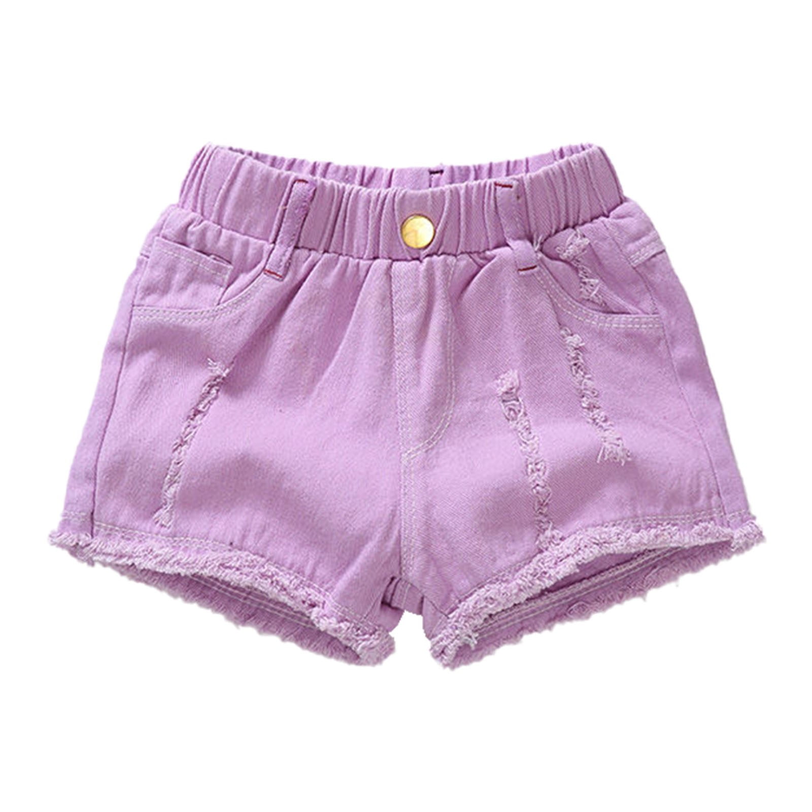 PINQI Kids Cartoon Shorts Little Girls Denim Shorts with Pocket Girls ...
