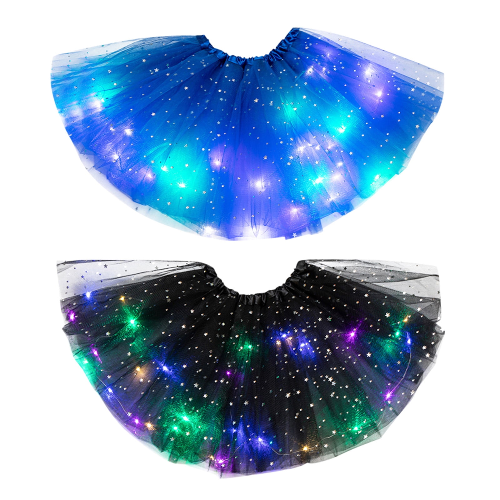 PINQI Kids Short Dress Girl Tutu Skirt, 2-8 Years Light Up LED Ballet ...