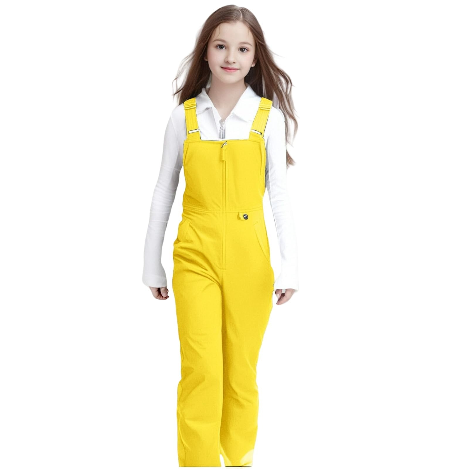 PINQI Teen Girls Bib Snow Pants Winter Waterproof Insulated Snowpants ...