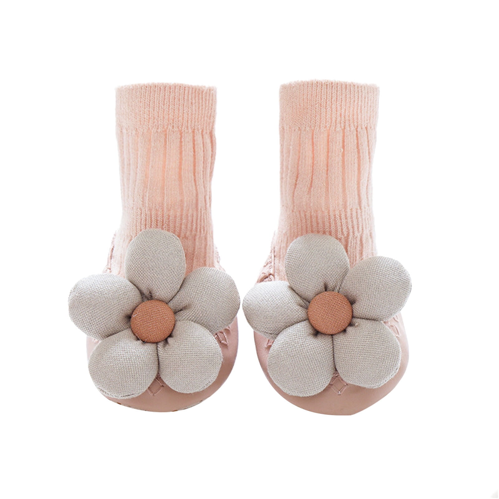PINQI Thick F-leece Baby Walking Socks Soft Sole Princess Socks with ...