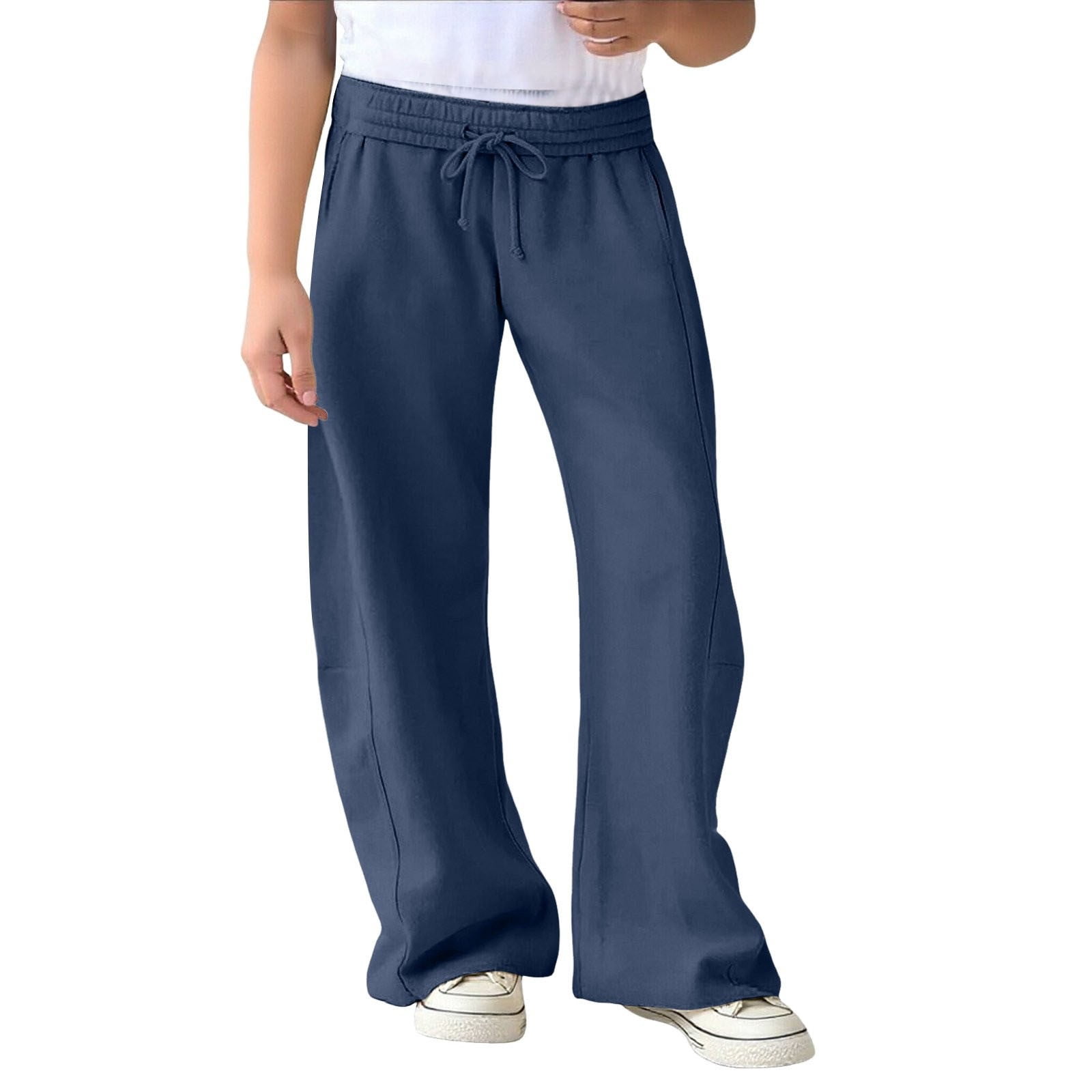 PINQI Wide Leg Sweatpants for Girls Baggy Straight Aesthetic 𝗦weat ...