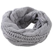NUZYZ Women's Hooded Scarf, Thick Warm Knitted for Autumn Winter, Solid ...