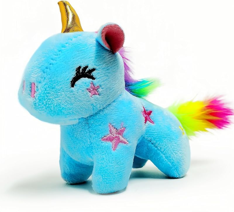 PINSAI Blue Unicorn Stuffed Animals, Kawaii Plush for Girls and Boys ...