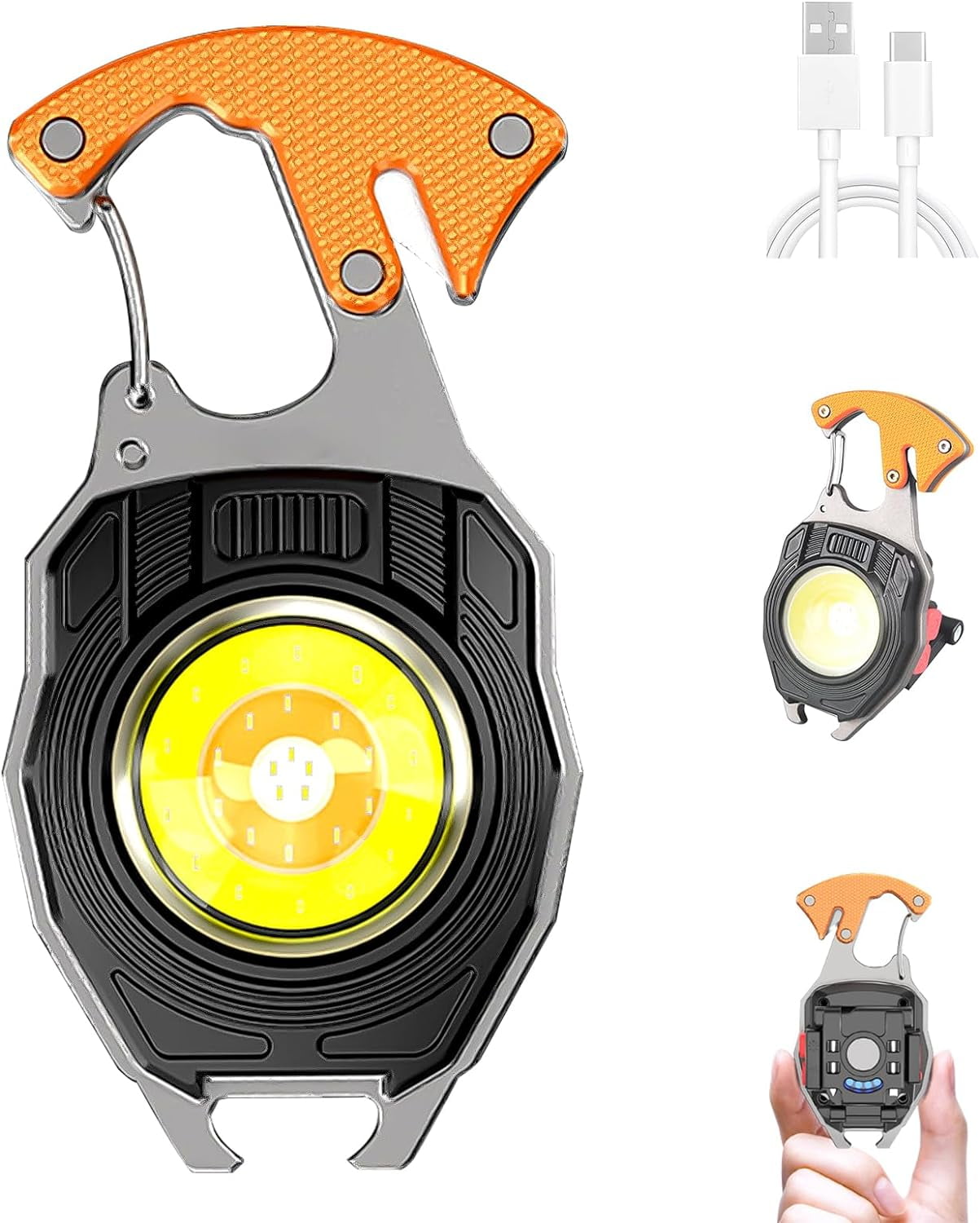 PINSAI COB Keychain Work Light, LED Multi-Use Power Light for Mechanics ...