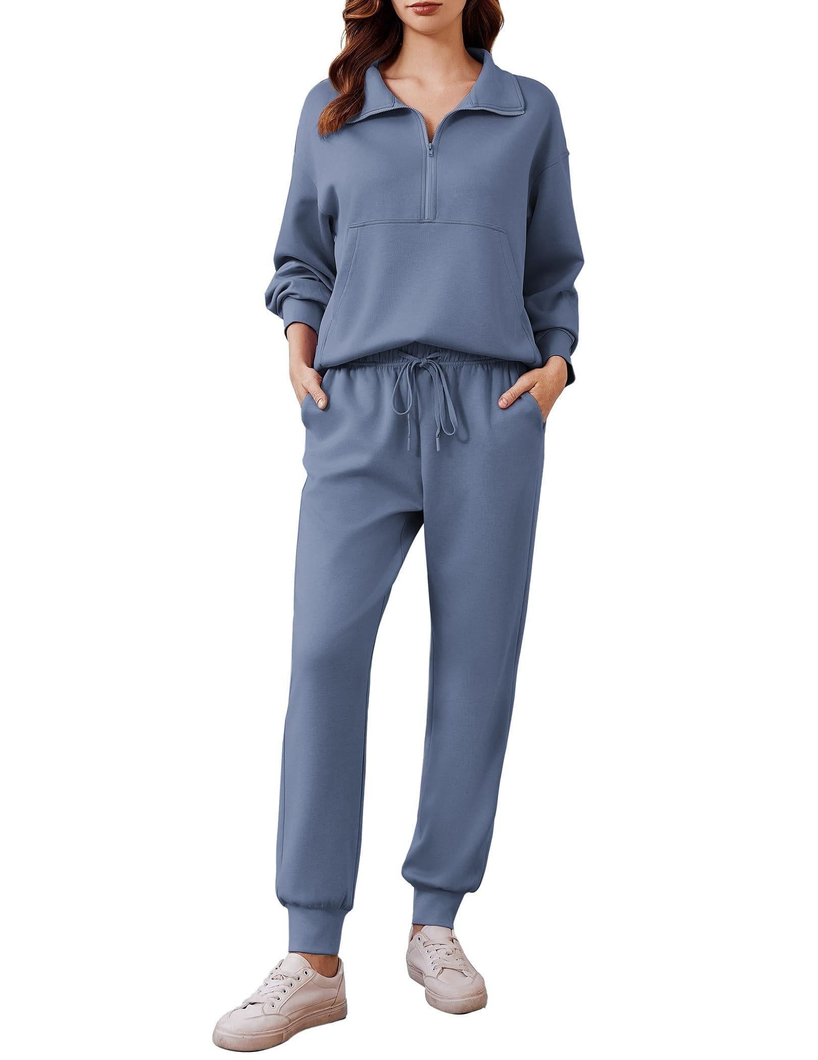 PINSPARK 2 Piece Outfits for Women 2025 Fall Travel Outfits Long Sleeve ...