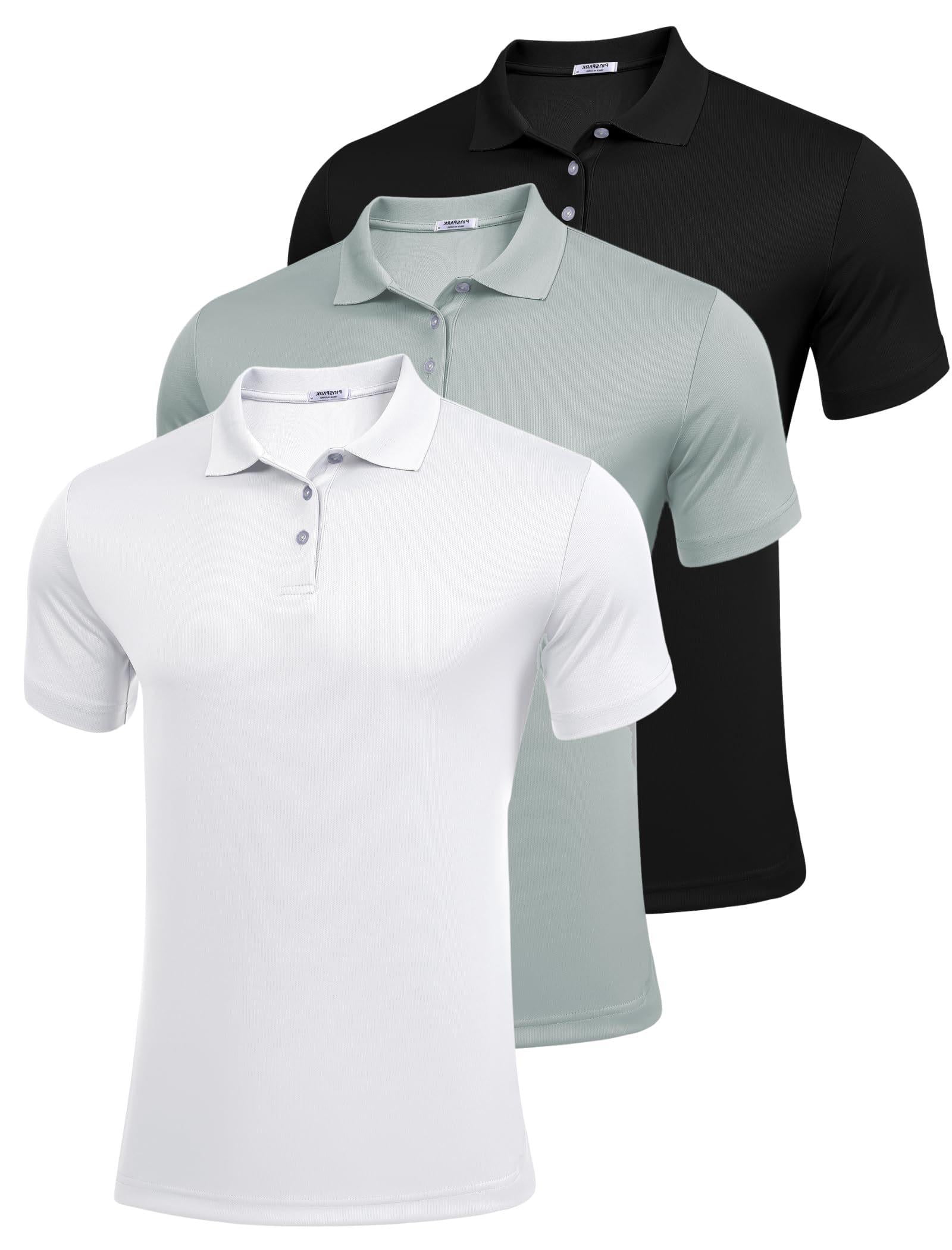 Pinspark Golf Polo Shirts for Men Multipacks Quick Dry Short Sleeve ...