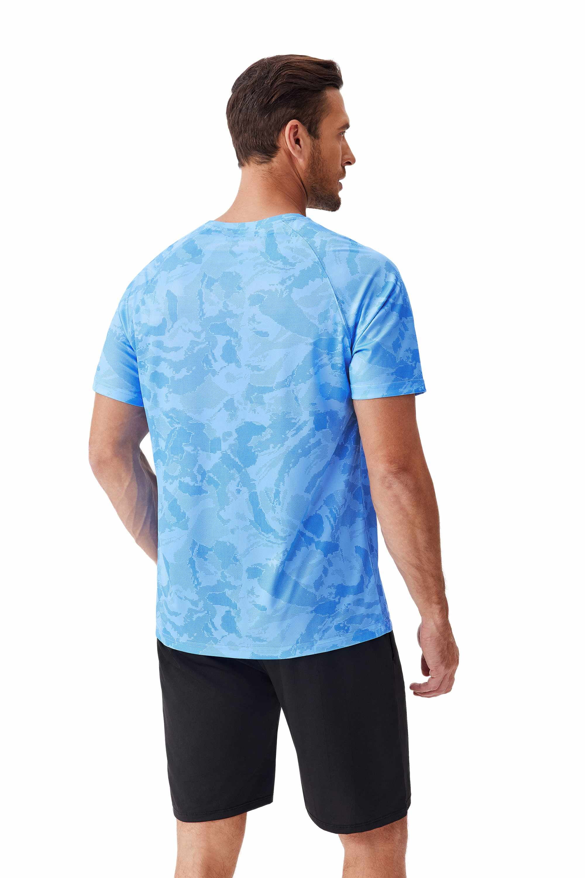 PINSPARK Men's Rash Guard Swim Shirt UPF50+ Sun Protection Quick Dry ...