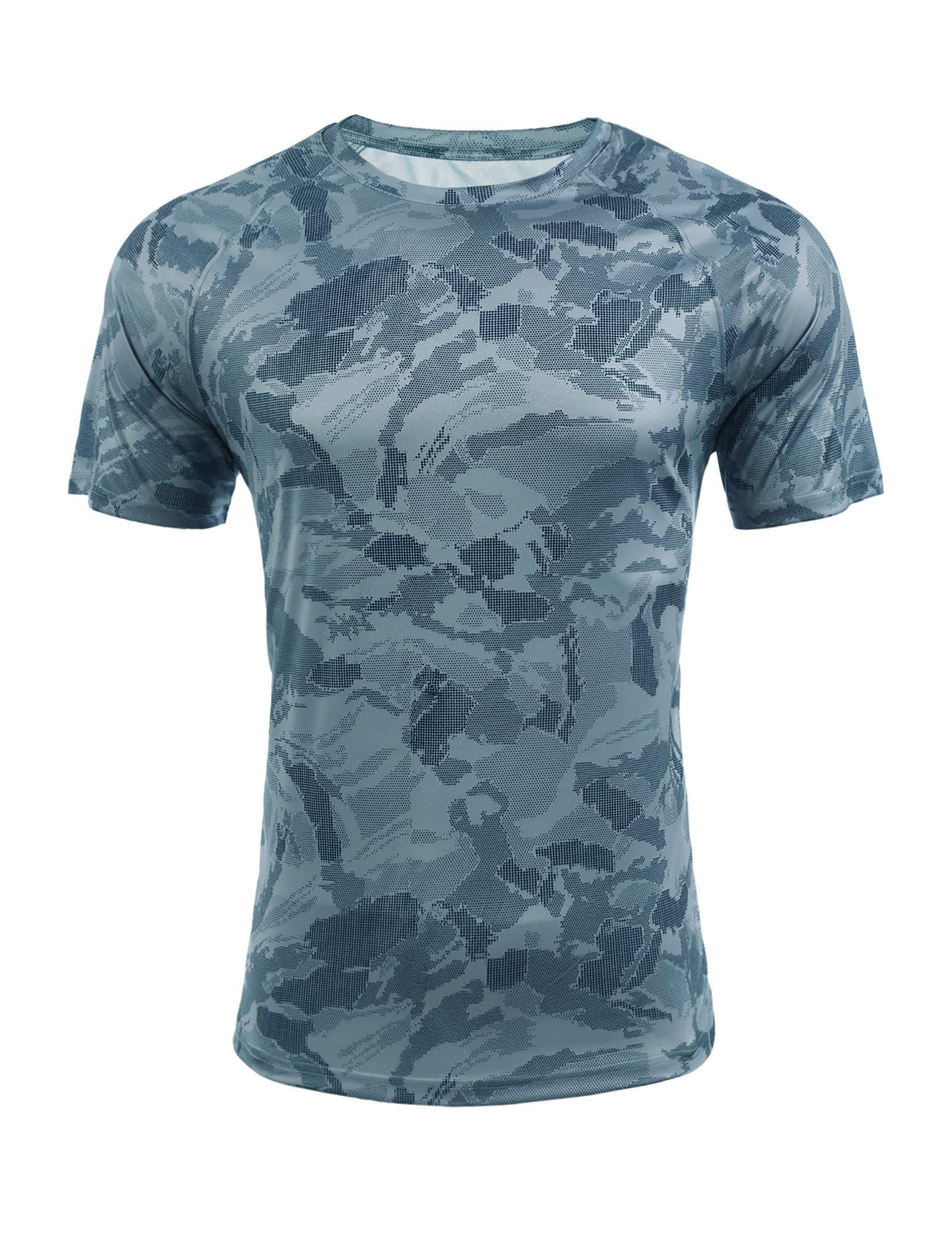 Pinspark Men's Rash Guard Swim Shirt UPF50+ Sun Protection Quick Dry ...
