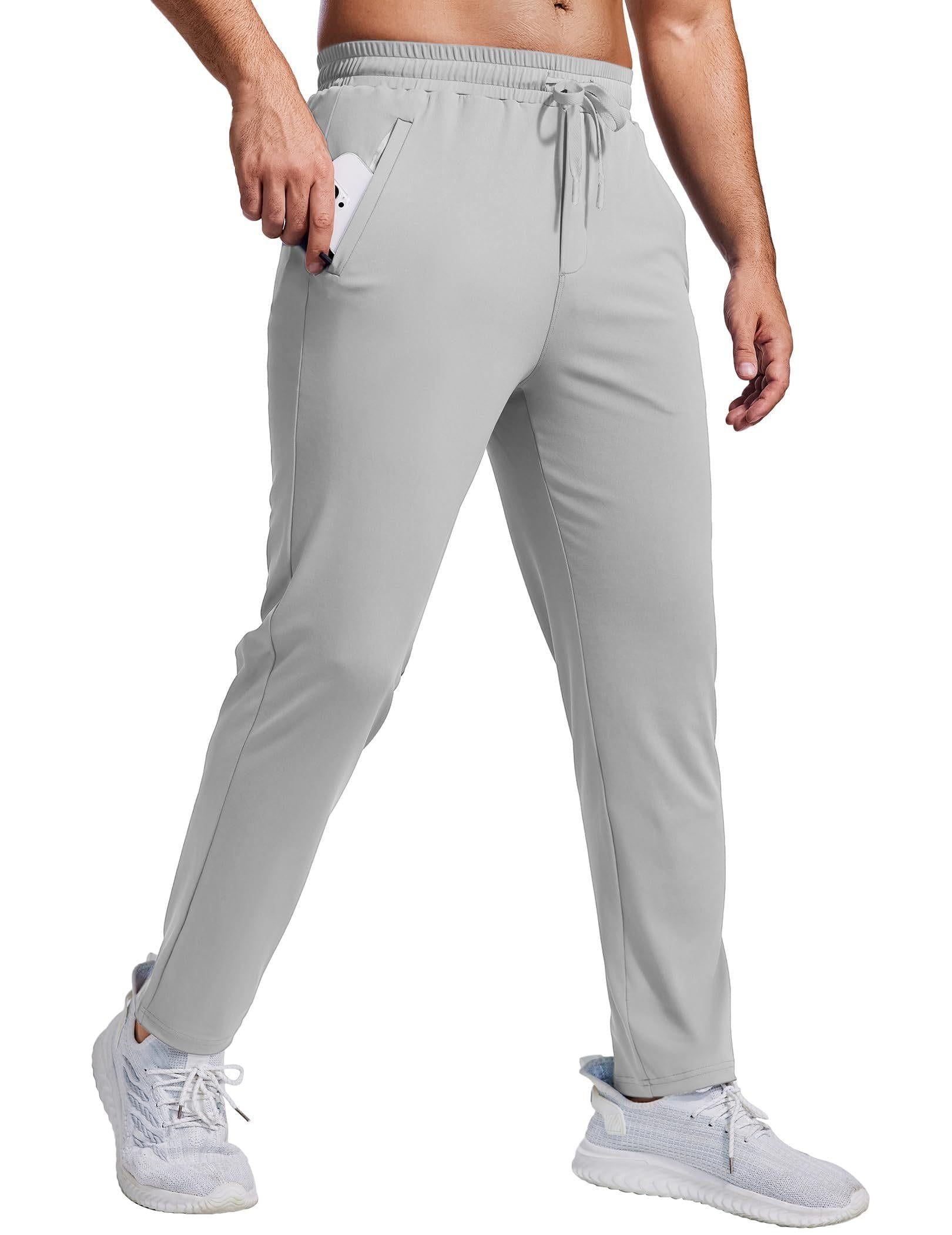 Pinspark Mens Joggers with Zipper Pockets Lightweight Athletic Track ...