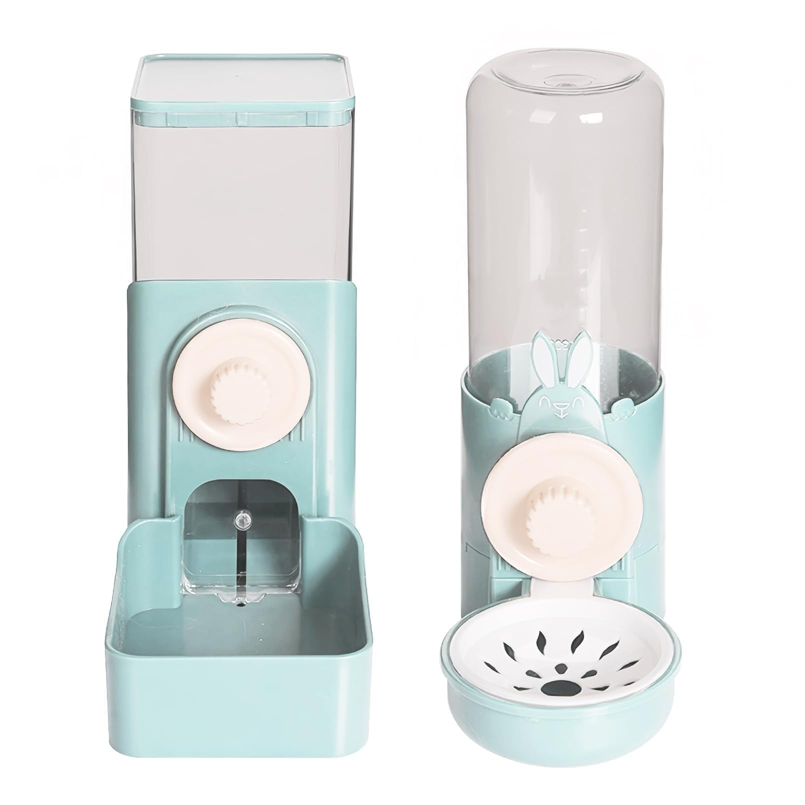 PINVNBY Hanging Automatic Food XEF1 Water Dispenser, Rabbit Feeders for ...