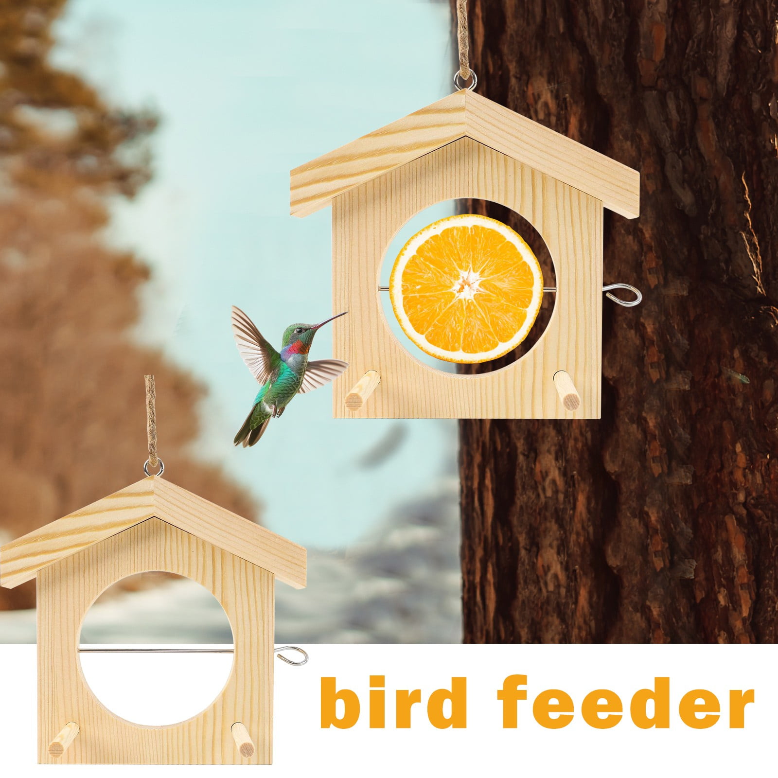 PINVNBY Parakeet Nesting Box Wooden Bird House for Cage Parrot Breeding ...