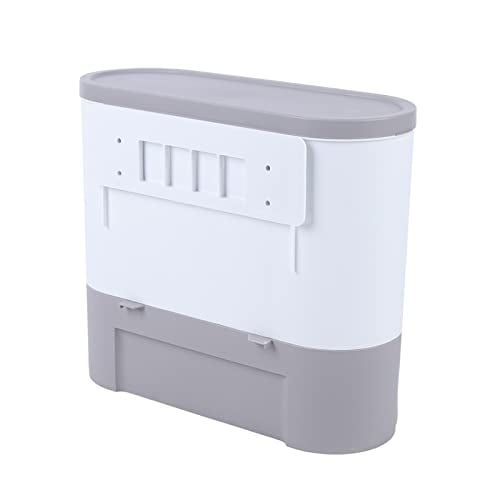 PIOJNYEN Wall Monted Dry Food Dispenser, 5 Grid Rice Dispenser ...