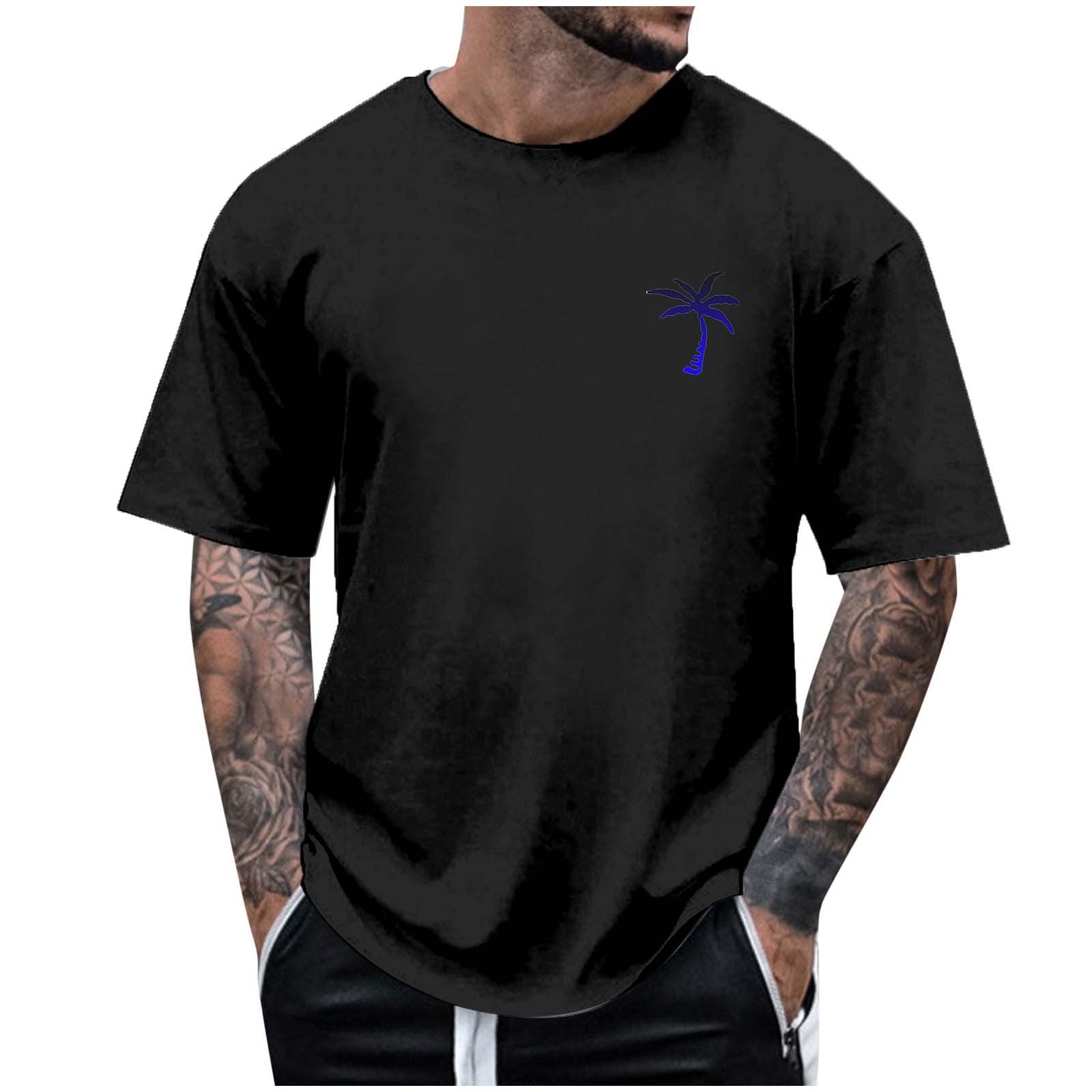 PIOMLL Graphic Tees for Men Male Spring Autumn All Print Short Sleeve ...