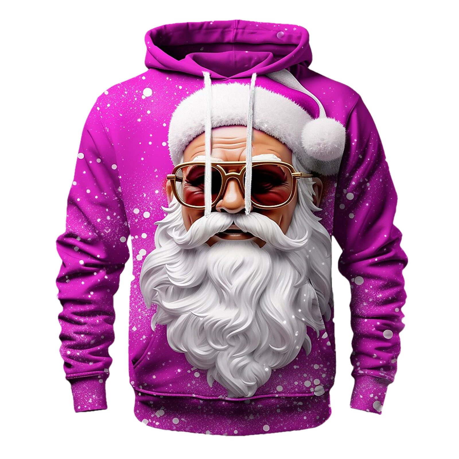 PIOMLL Men's Fashion Hoodies & Sweatshirts Christmas Santa 3D Printed ...