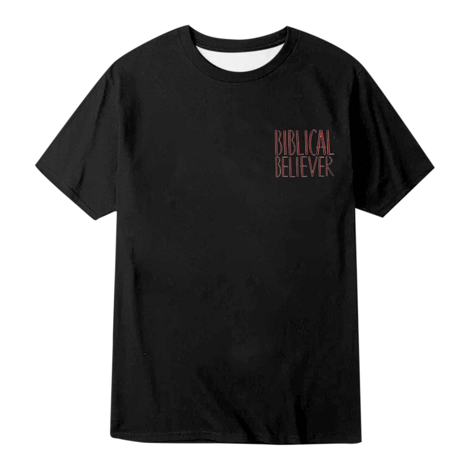 PIOMLL Mens Shirts & Blouses Biblical Believer Letter Print Short ...
