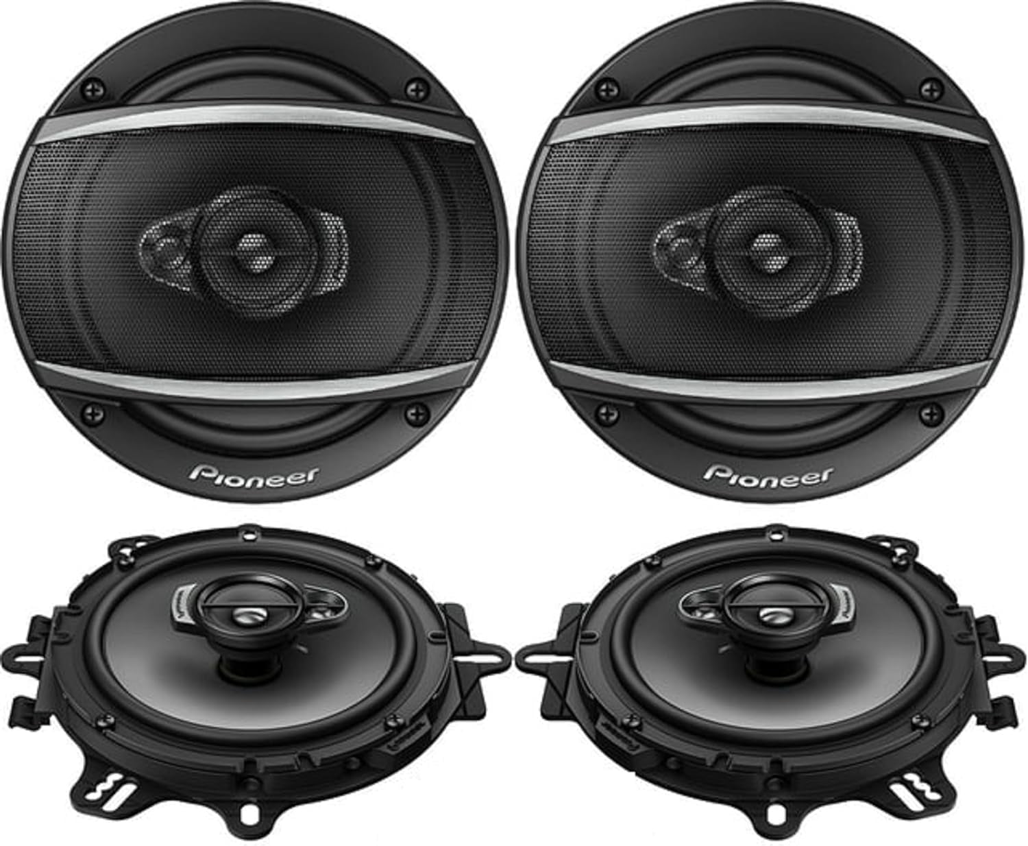 PIONEER TS-A1676R 6.5 Inch 3-Way 320 Watt Car Coaxial Stereo Speakers Four (4) Speakers Included ...