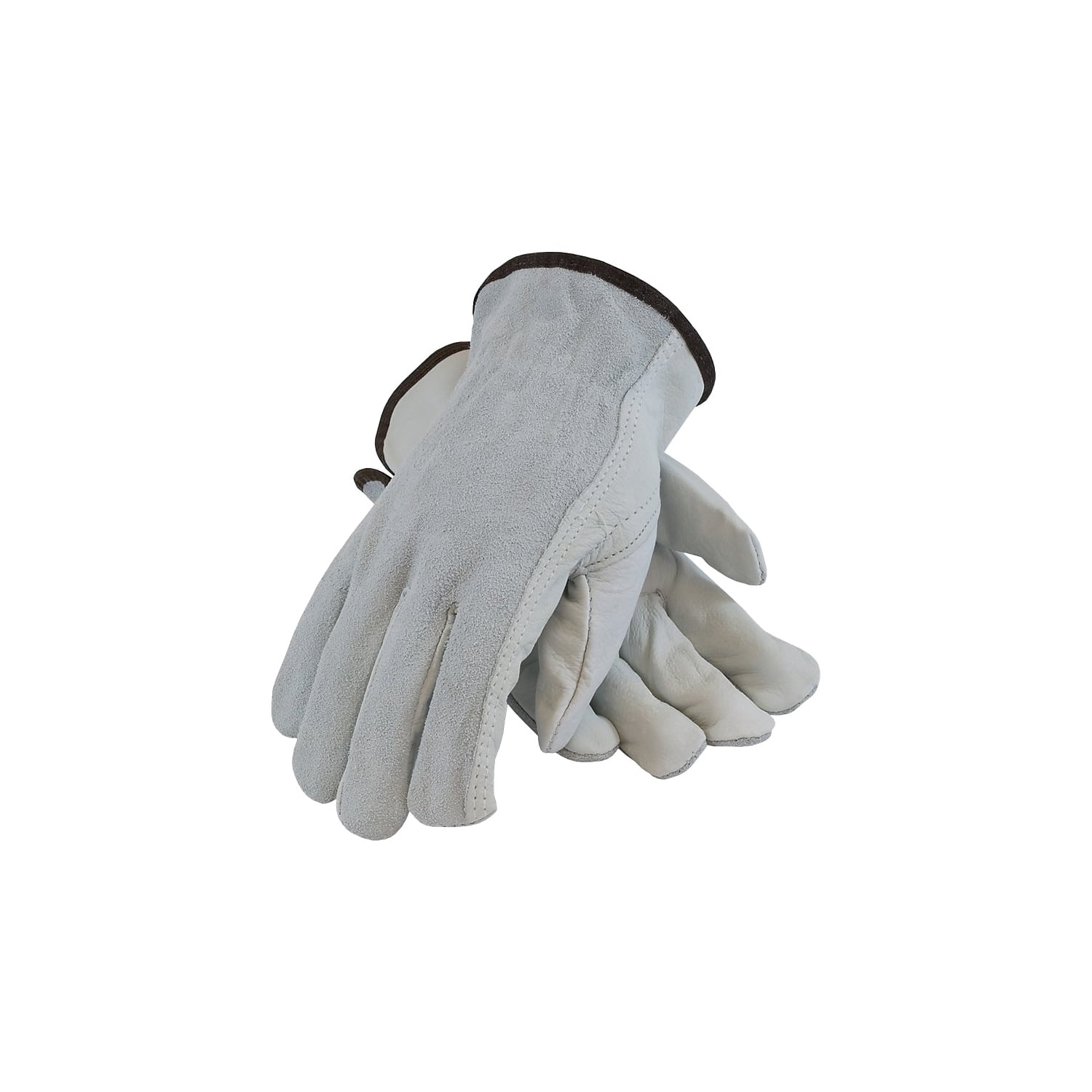 PIP Leather Gloves Large Natural 2 Gloves/Box 1/Pair (179955) - Walmart.com