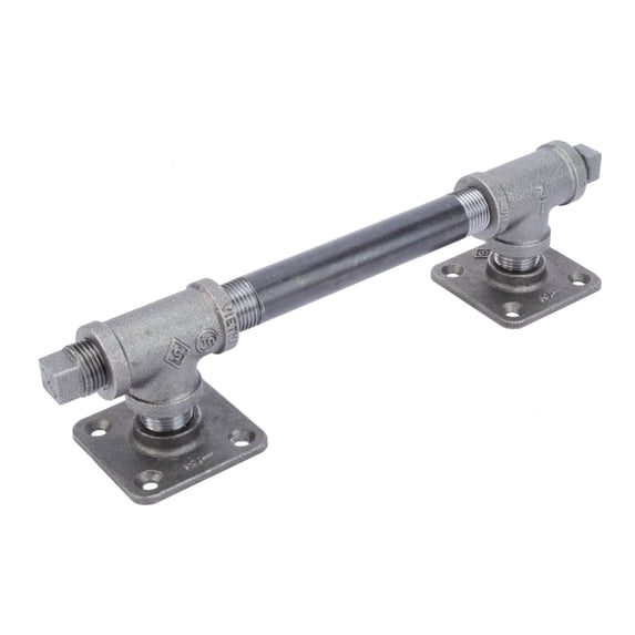 PIPE DECOR Tee Style Barn Door Handle with Mini Square Flange 10.75 In ...