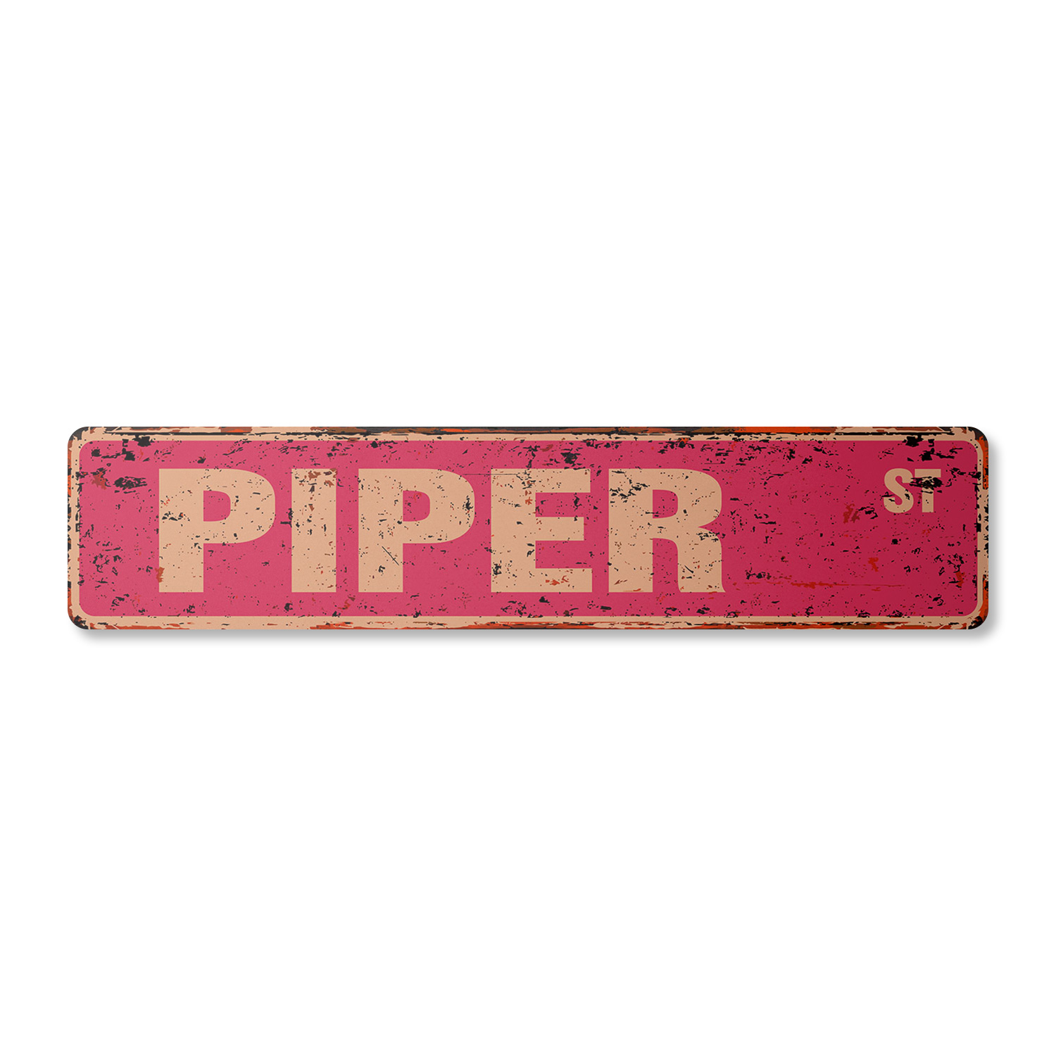 PIPER Vintage Plastic Street Sign Childrens Name Room Sign | Indoor ...