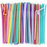 PIPETPET 200 Pcs Individually Packaged Colorful Disposable Extra Long ...