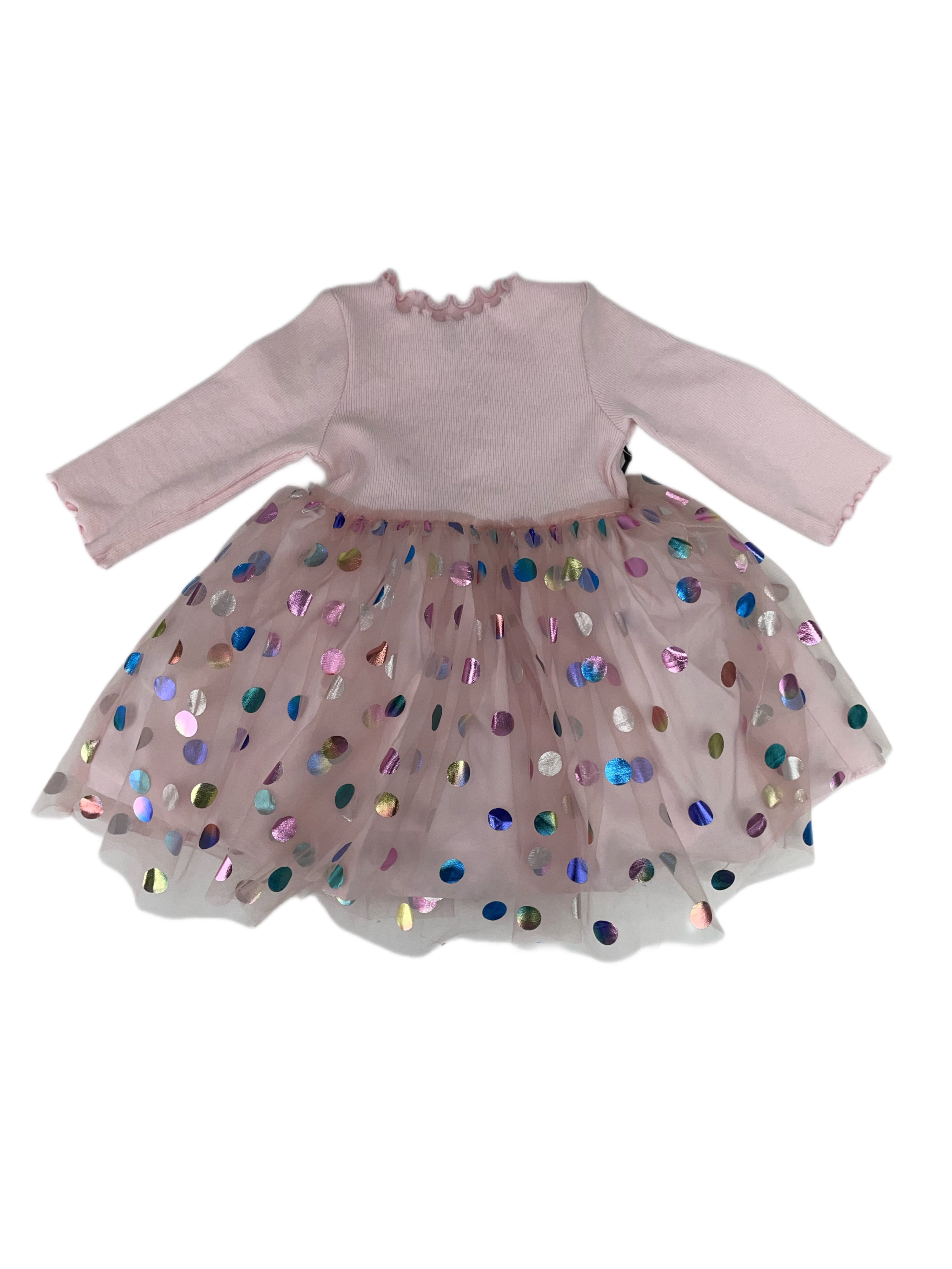 PIPPA & JULIE Disney Girl's Foil Details Float Tulle Dress, Pink, 2T ...